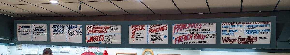 Menu at Village Restaurant, Avon