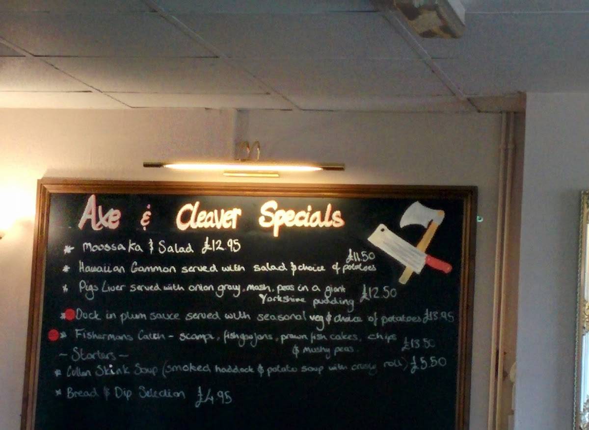 Menu at Axe and Cleaver pub & bar, North Somercotes