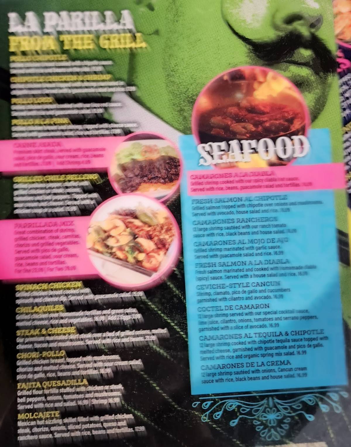 Menu at Ay Wey Mexican Kitchen + Tequila restaurant, Dunn