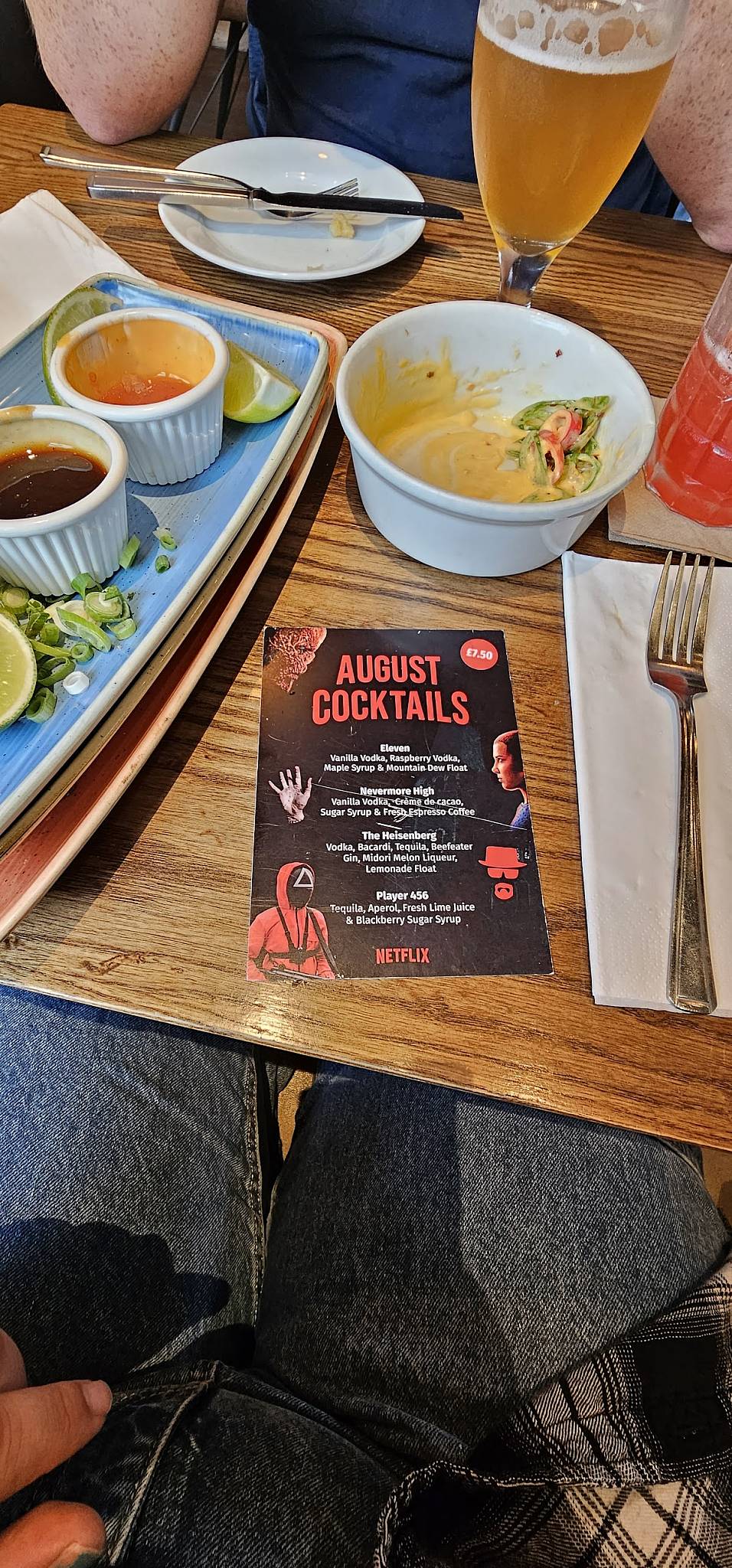 Menu at Tempura Ayr restaurant, Ayr