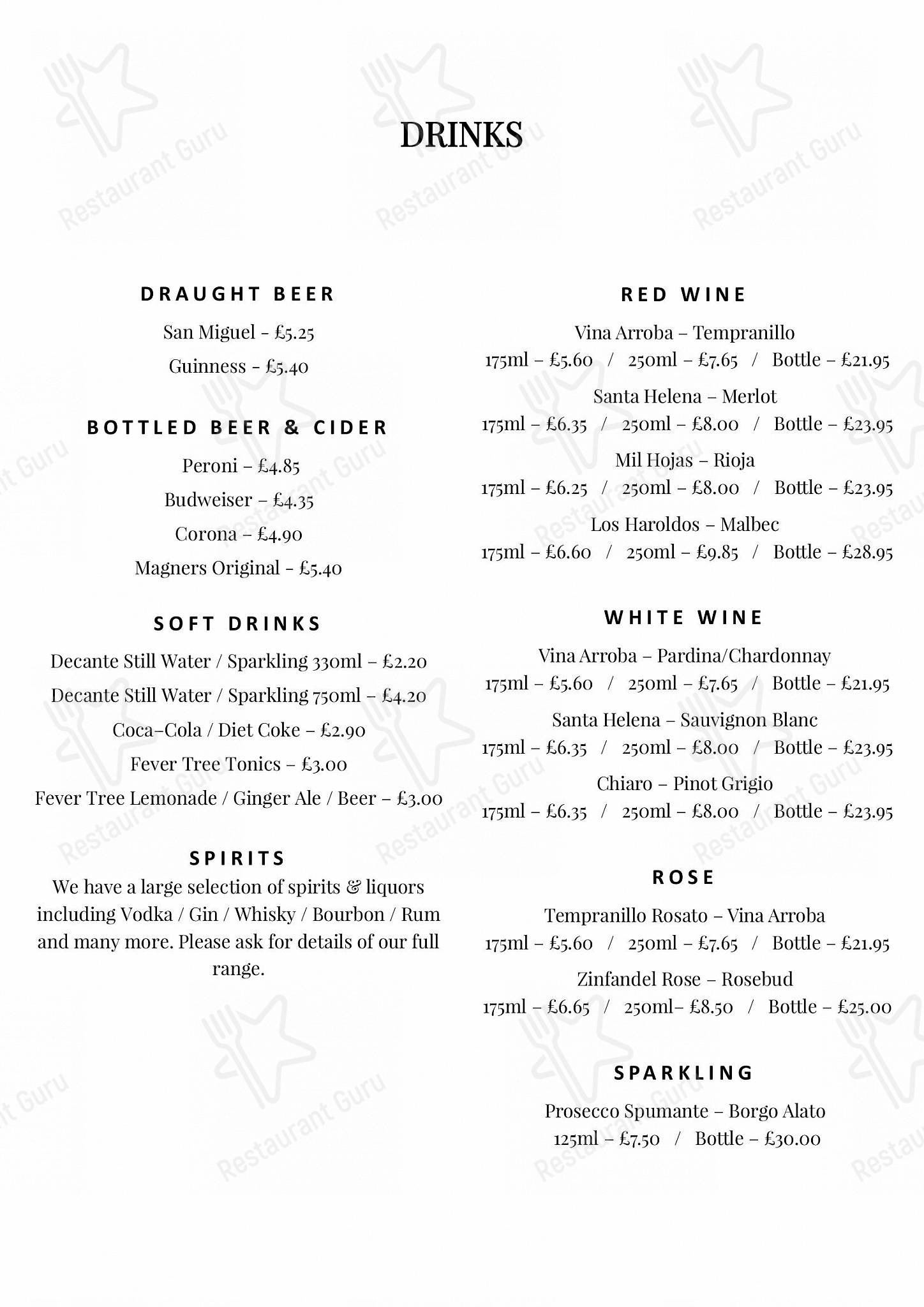 Menu at b1 Restaurant and Bar, Birmingham, Holliday Street Centre Square