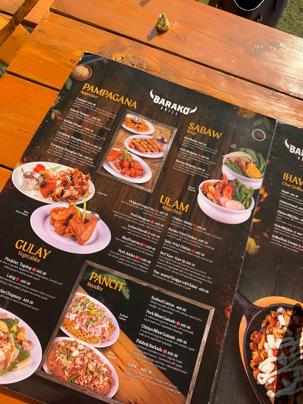 Menu at BARAKO Grill, Umm Al Quwain