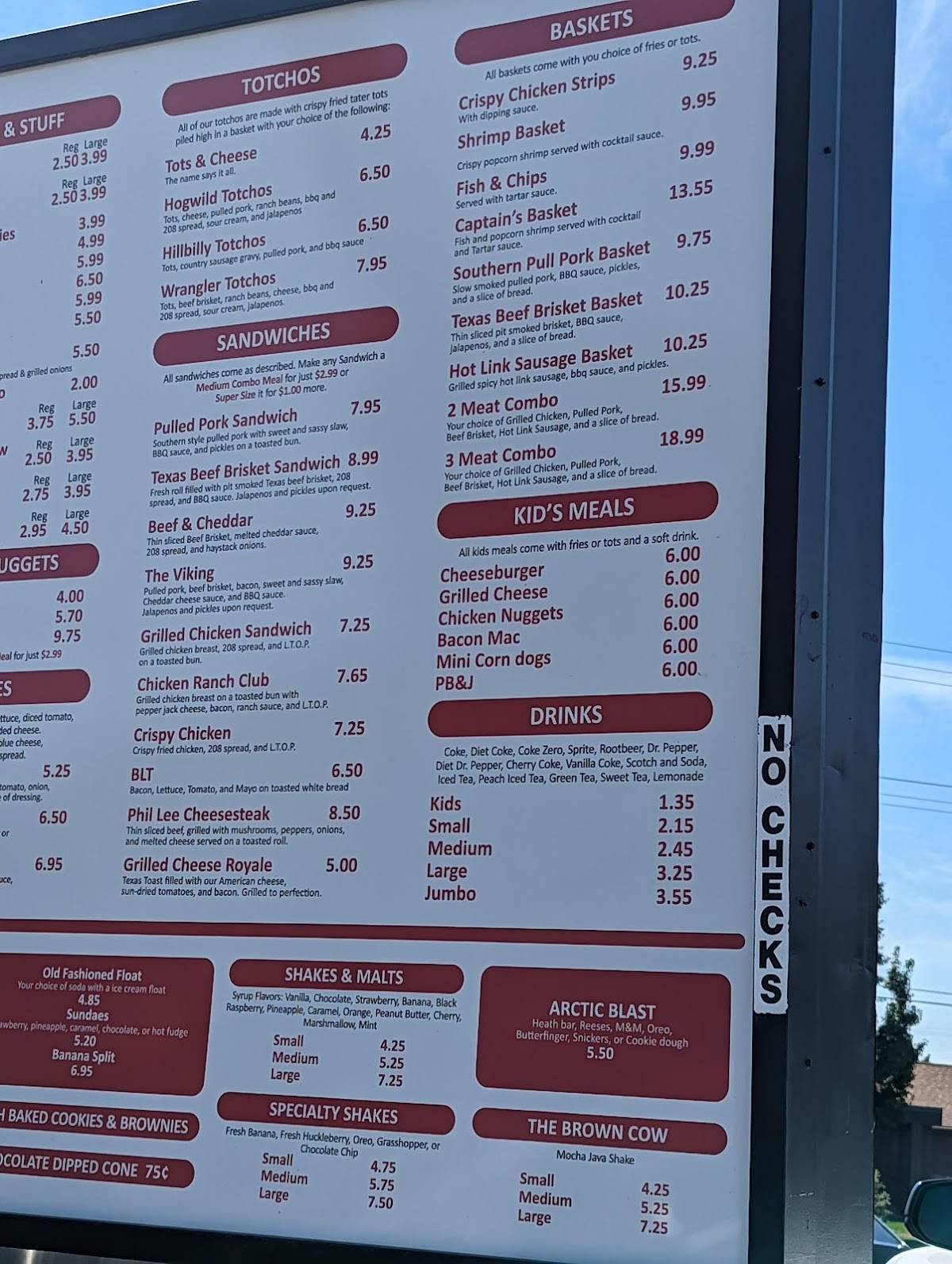 Menu at 208 Burger Q BBQ, Middleton
