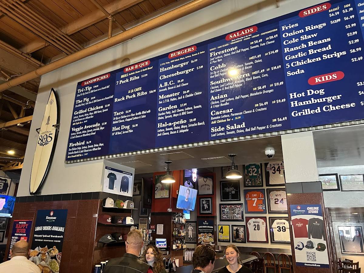Menu at Firestone Grill BBQ, San Luis Obispo