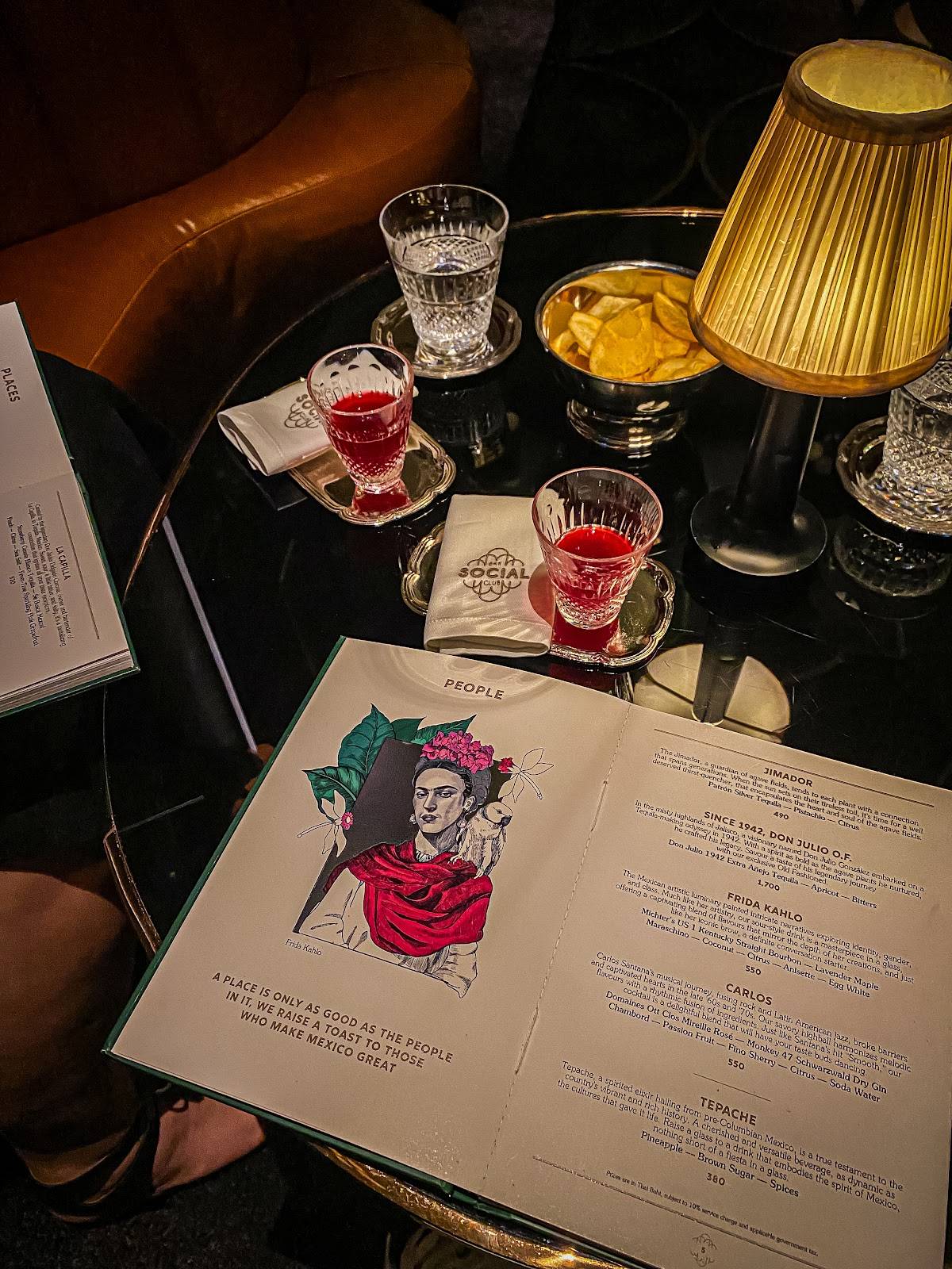 Menu at BKK Social Club, Bangkok