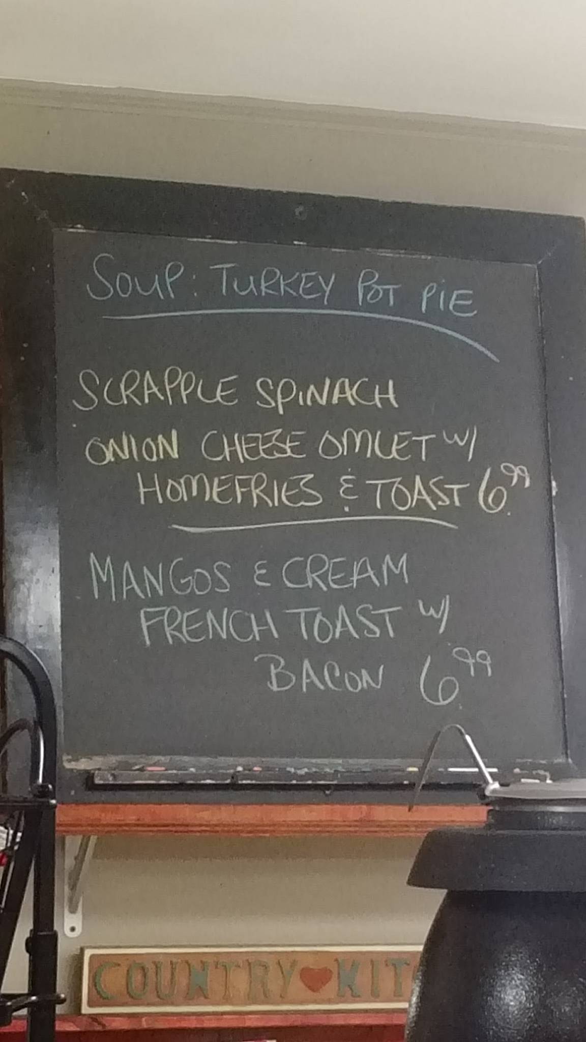 Menu at Backroads Cafe, USA, Main St
