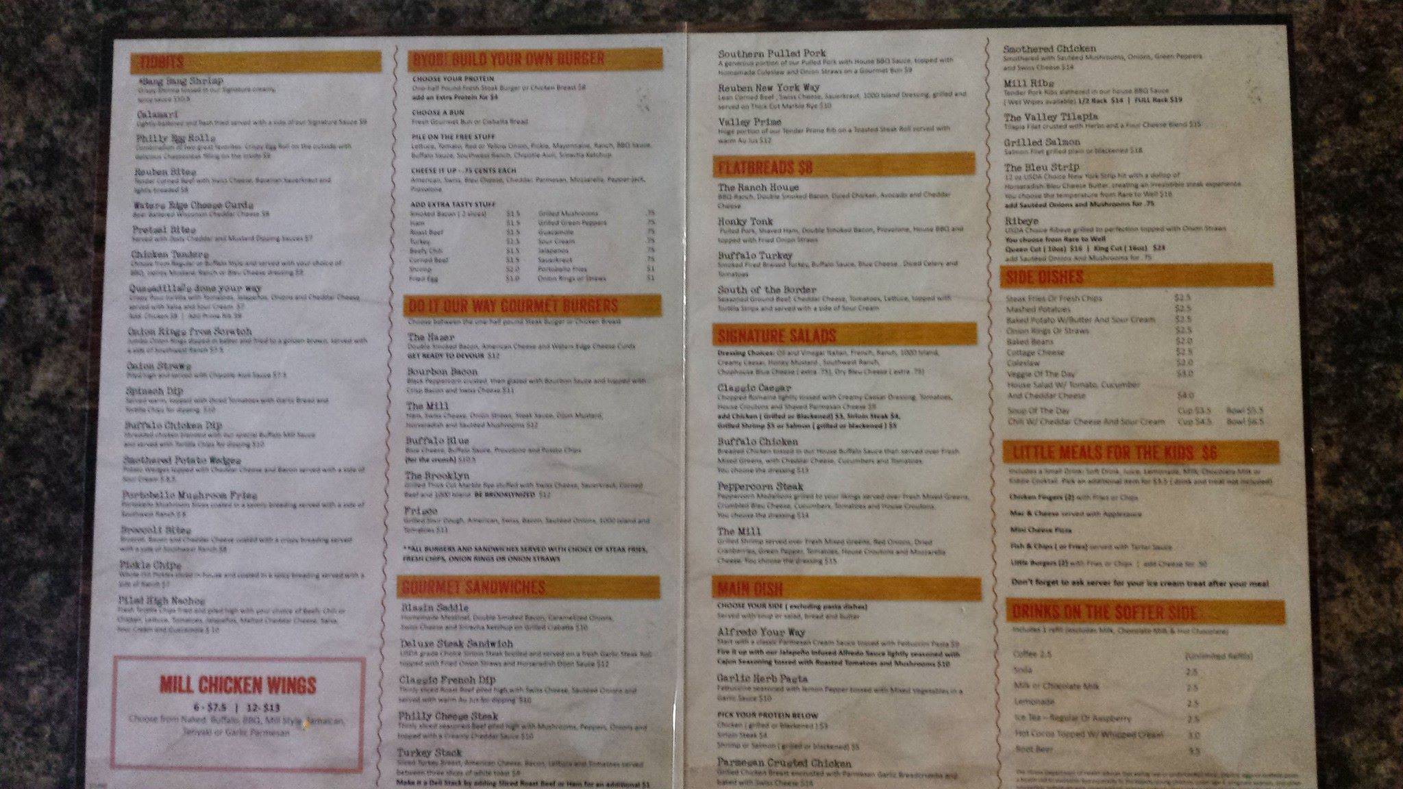 Menu at Backyard Grill pub & bar, Cherry Valley, 201 E State St