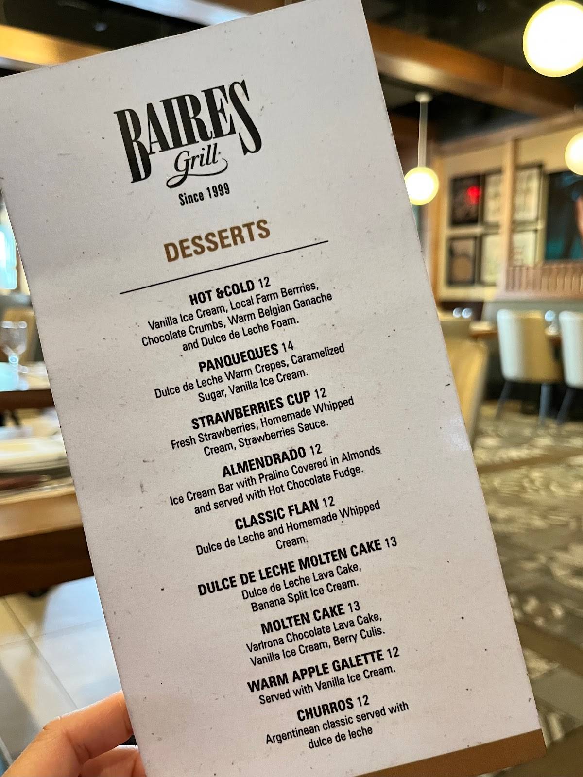 Menu at Baires Grill Weston BBQ, Weston