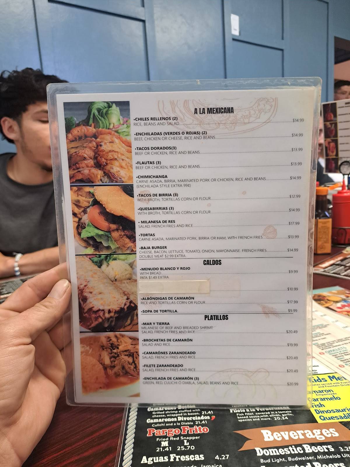 Menu at Baja Mar Seafood Market & Restaurant, Tucson
