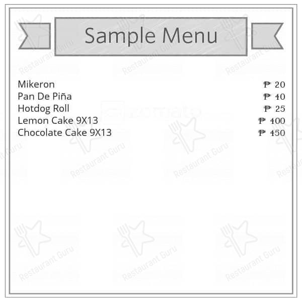 Menu at Bakers' Fair - Starmall Alabang restaurant, Muntinlupa