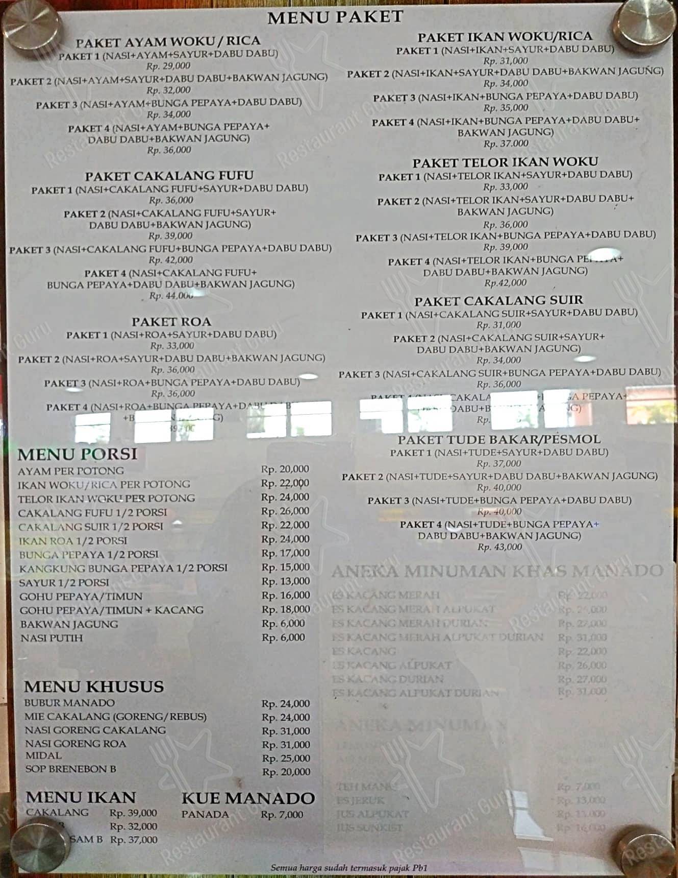 Menu at Baku Dapa, Jakarta, Pondok Indah Mall 2