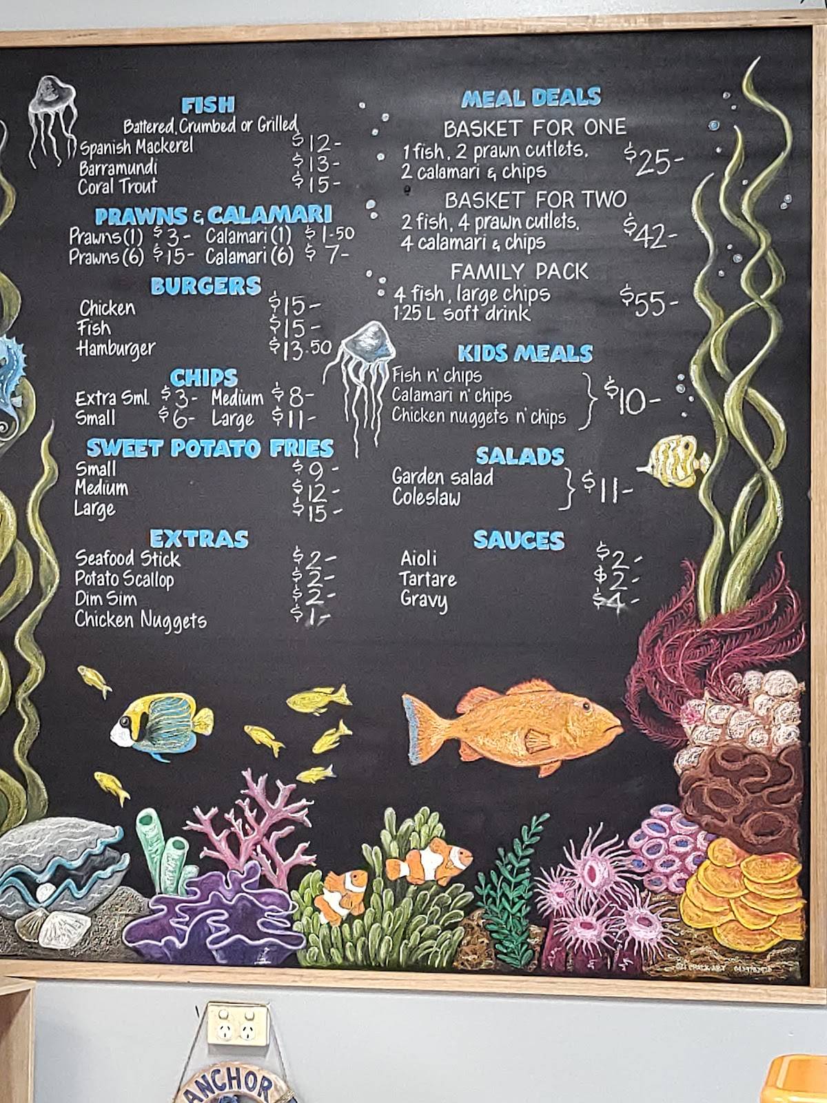 Menu at Balaclava Fish restaurant, Earlville