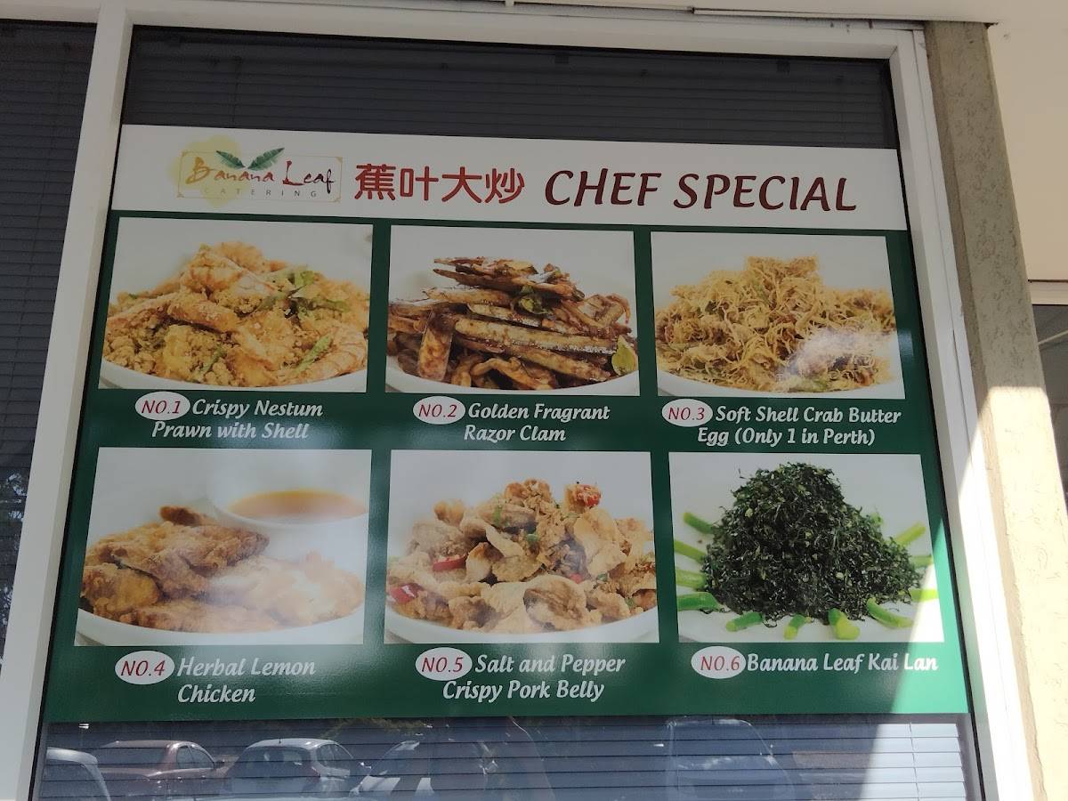 Menu at Banana Leaf Catering restaurant, Koondoola