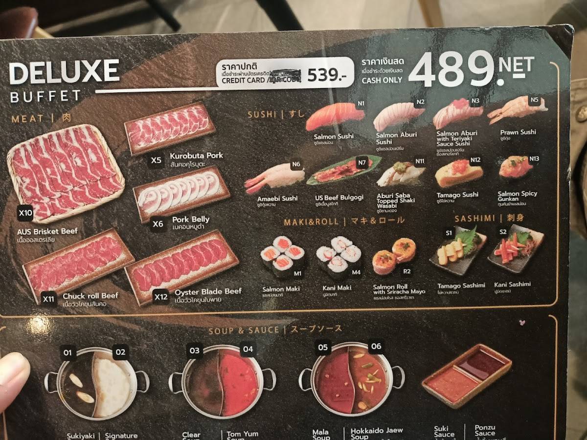 Menu at Shiguma Japanese Restaurant - Bangna, Bang Phli Yai