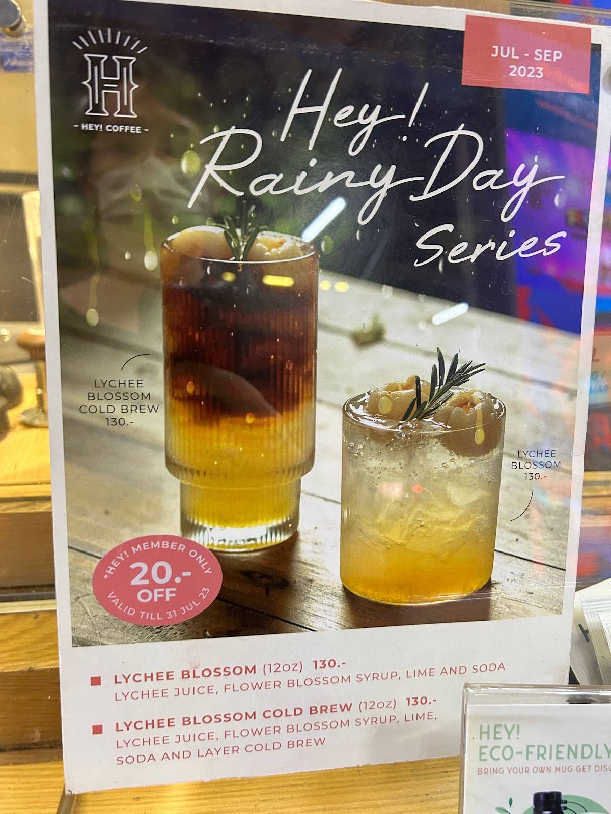 Menu at Hey! Coffee MRT Sukhumvit, Bangkok