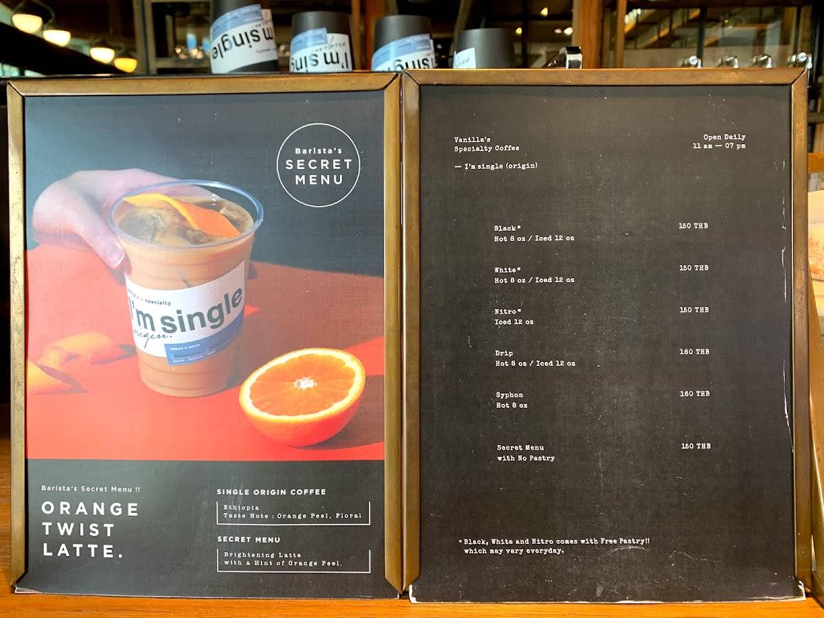 Menu at Vanilla Cafeteria, Bangkok, 693 Sukhumvit Rd
