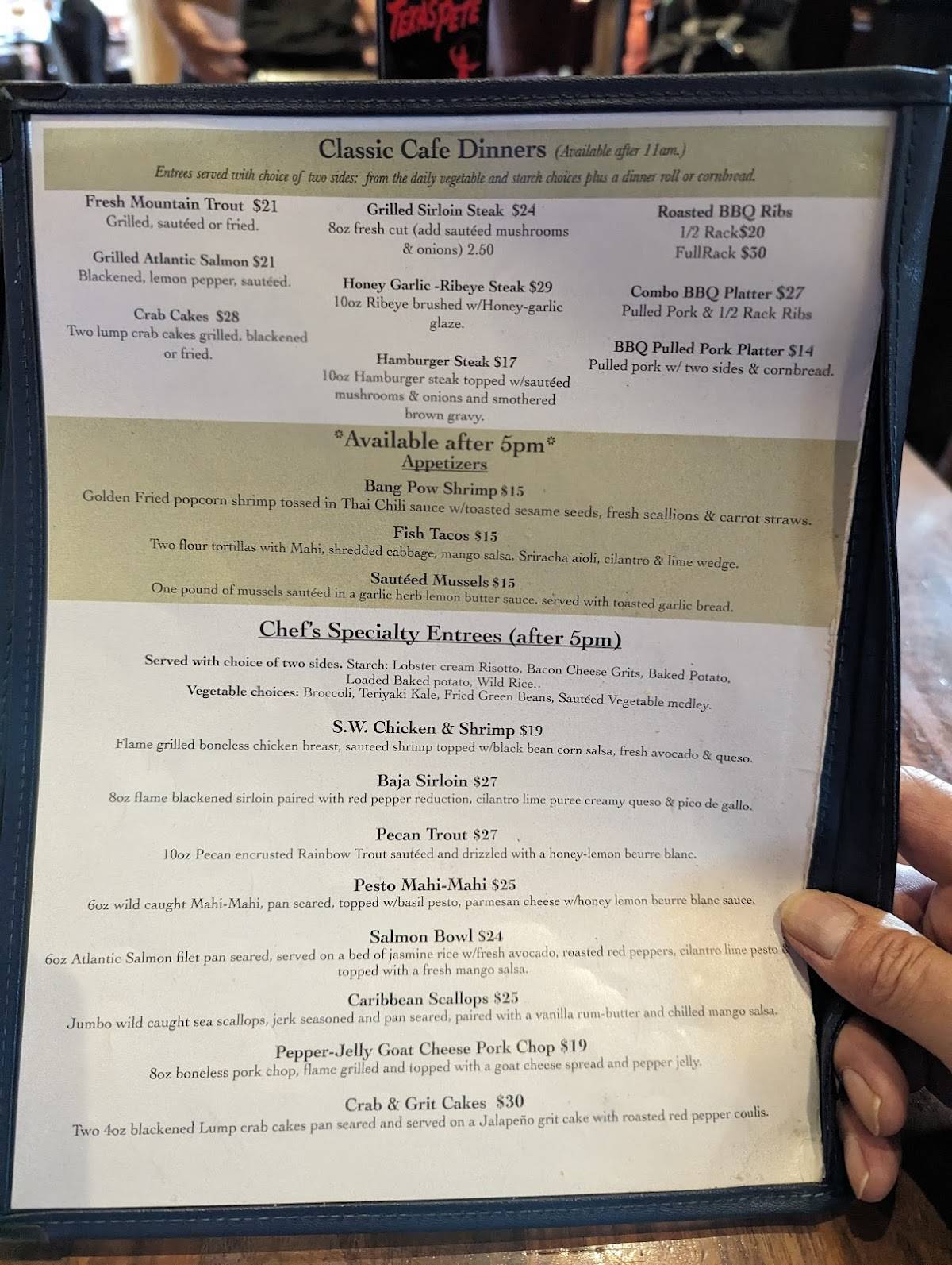 Menu at Banner Elk Cafe & Tavern, Banner Elk, 324 Shawneehaw Ave S ...