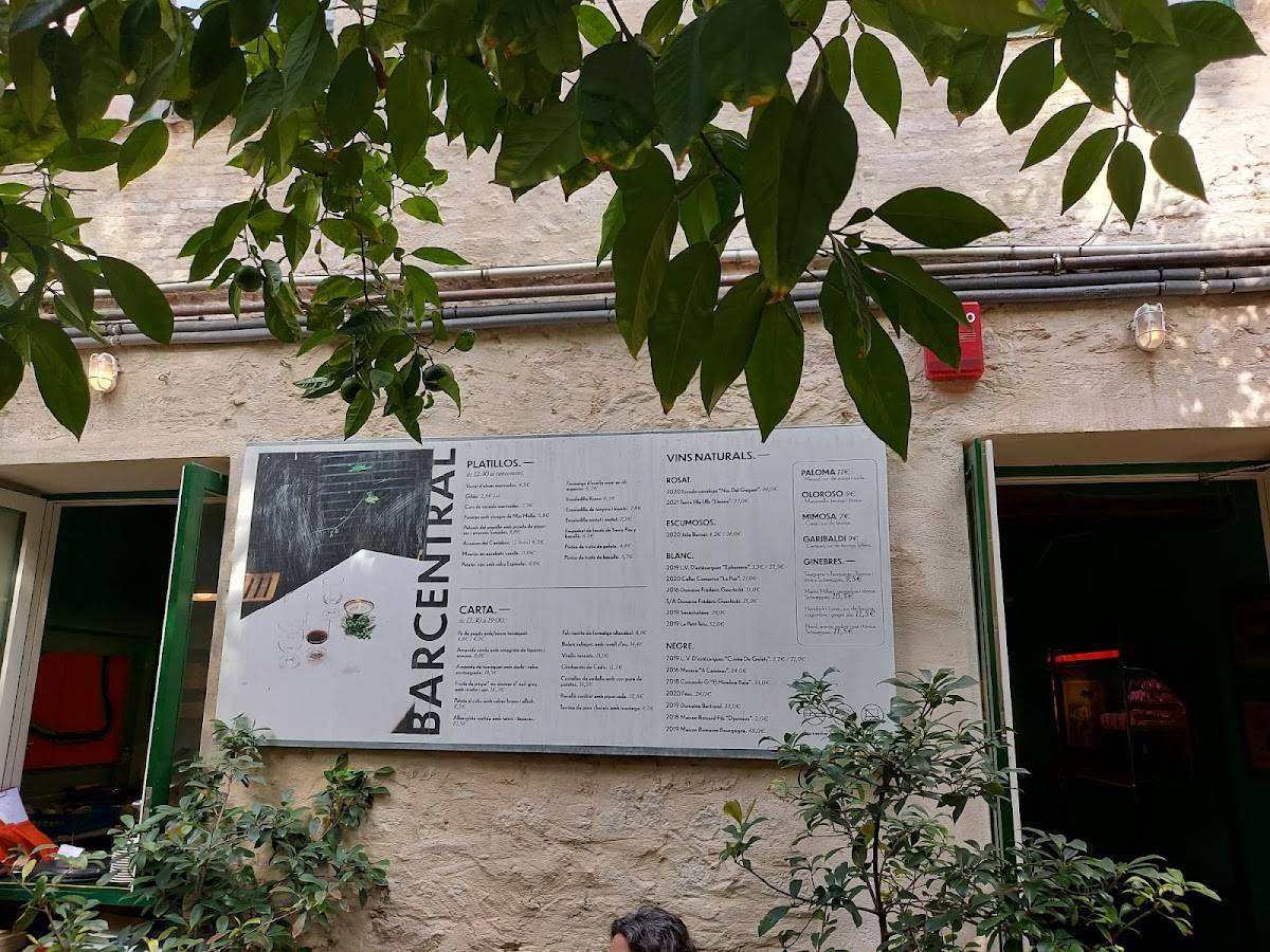 Menu at Bar Central Raval, Barcelona, Carrer d'Elisabets