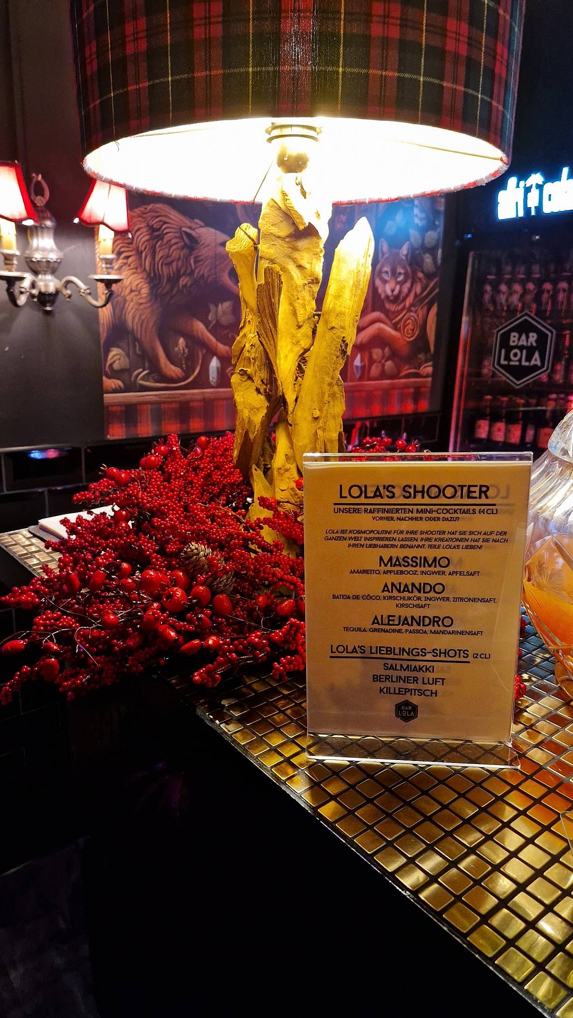 Speisekarte von Bar Lola, Düsseldorf