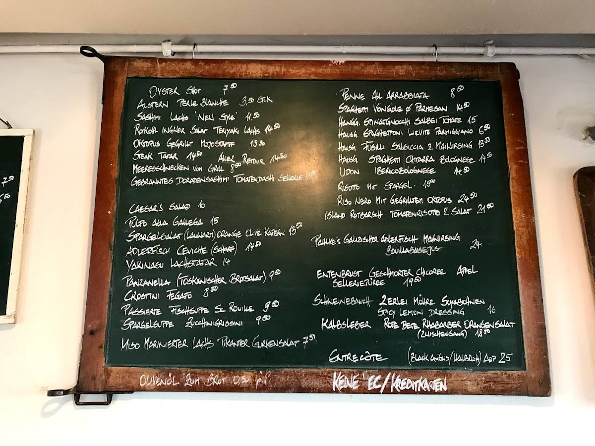 Speisekarte von Bar Olio, Düsseldorf