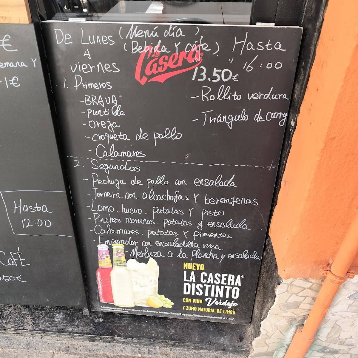 Carta de Bar Turis, Valencia