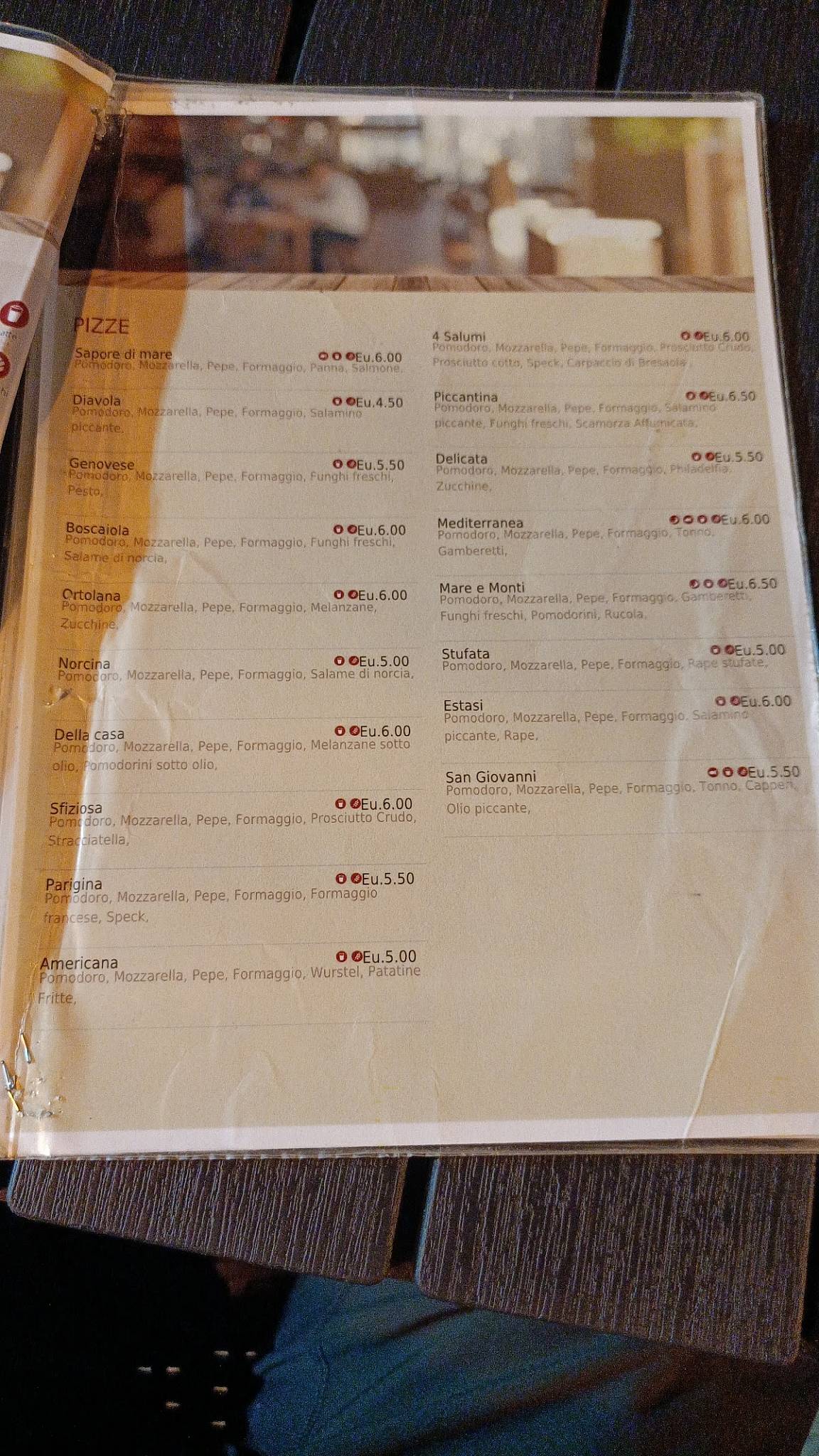 Speisekarte von El Castillo restaurant, Bari
