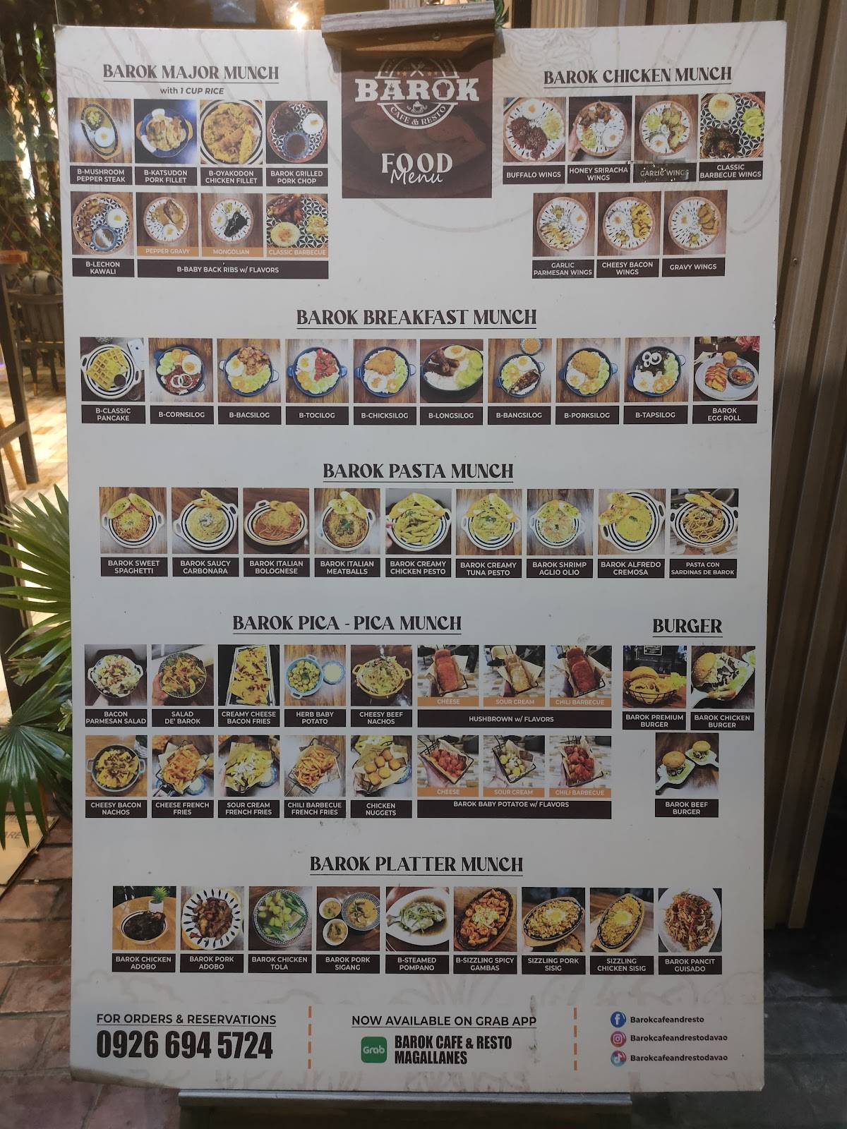 Menu at Barok Cafe & Resto, Davao City