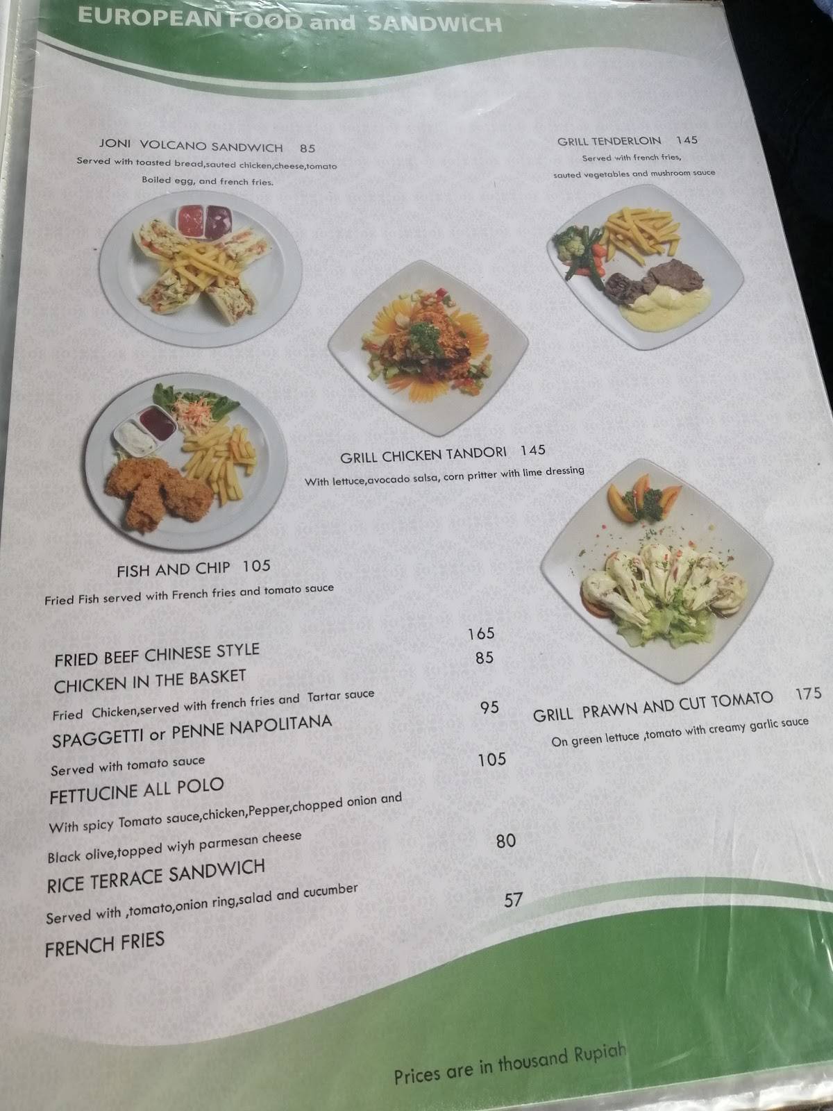 Menu at Restoran Bebek Joni restaurant, Peliatan