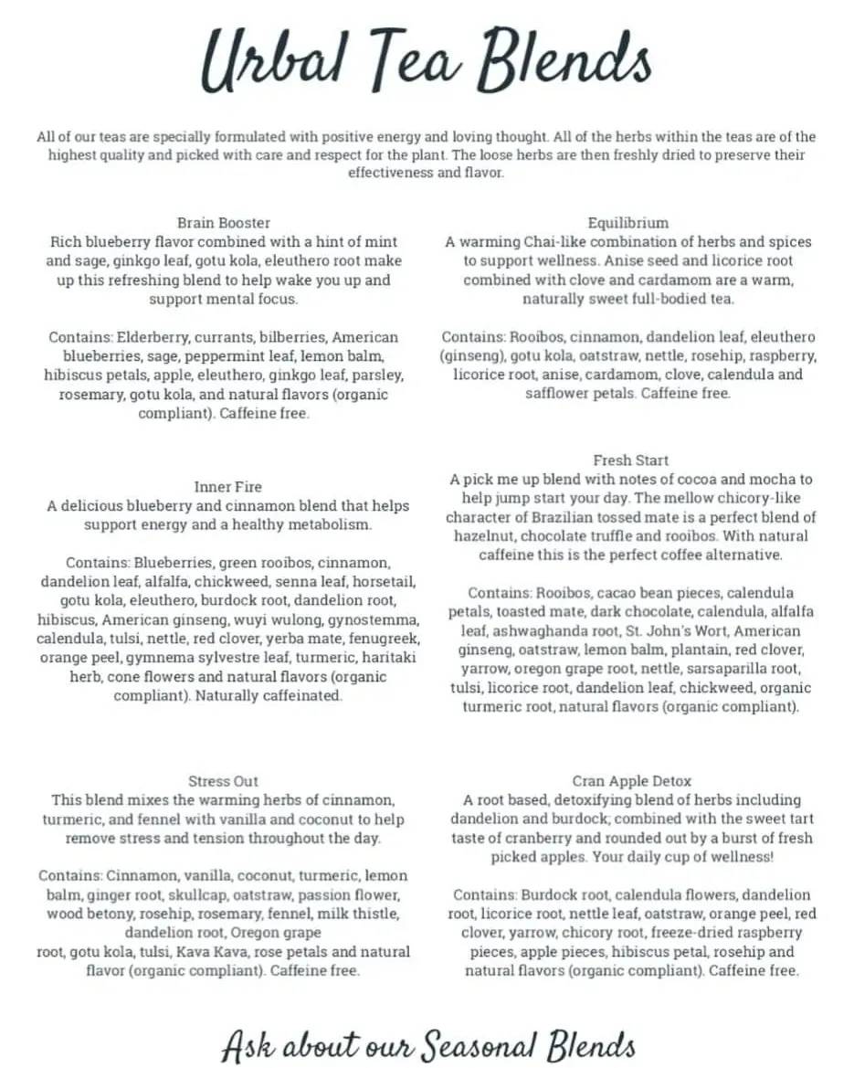 Menu at Bee Well Cafe, Mukwonago