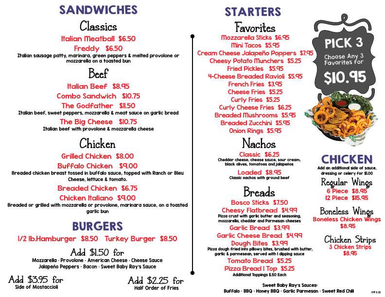 Menu at Beggars Pizza - Orland Park pizzeria, Orland Park, W 143rd St