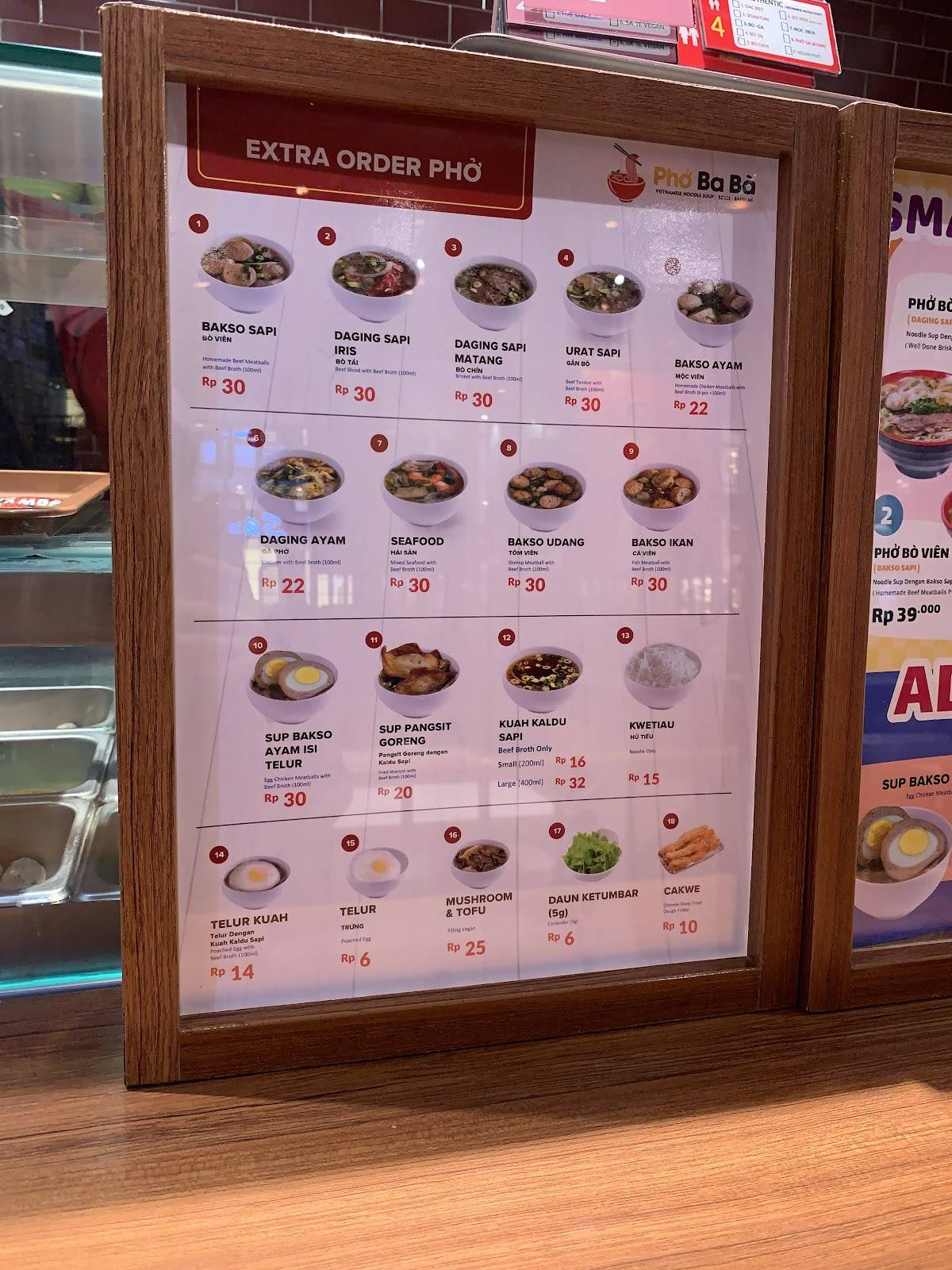 Menu at Phở Ba Bà - ÆON Mall Deltamas restaurant, Bekasi Regency