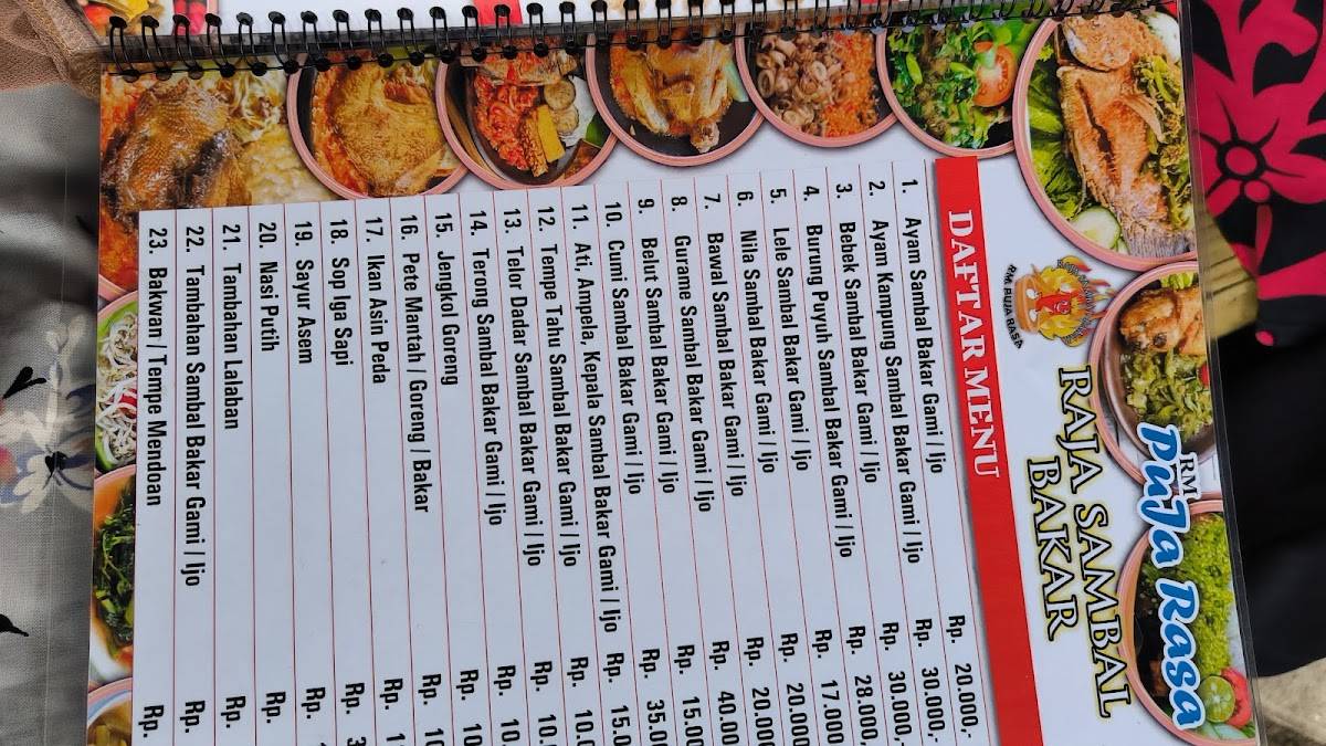 Menu at Raja Sambal - RS. Puja Rasa Cikarang restaurant, Bekasi Regency