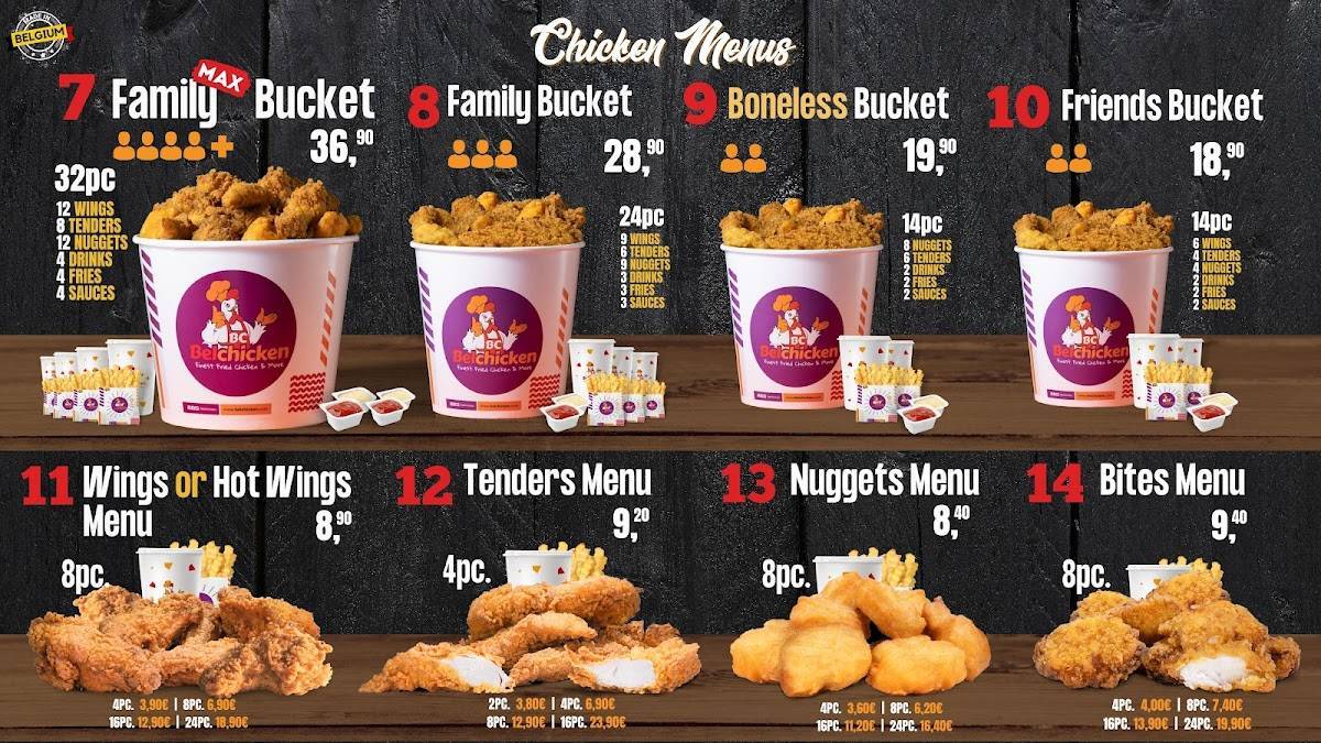 Menu au Belchicken Aalst, Alost
