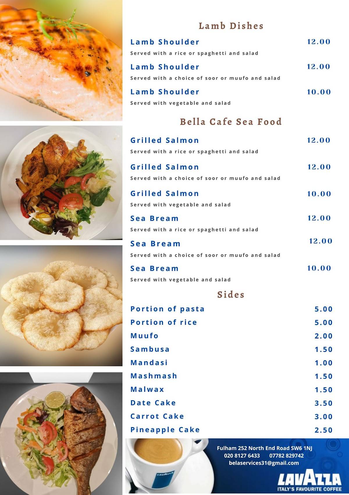 Menu at Sufra Restaurant, London, 252 North End Rd