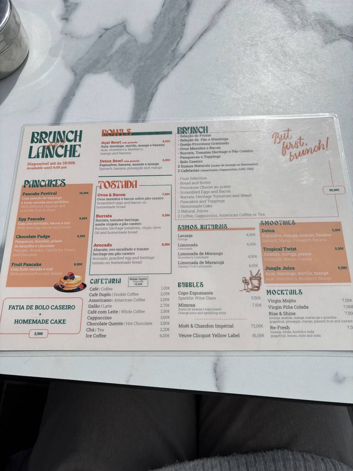 Menu em Bel'mare Gastrobar - Praia de Faro, Faro