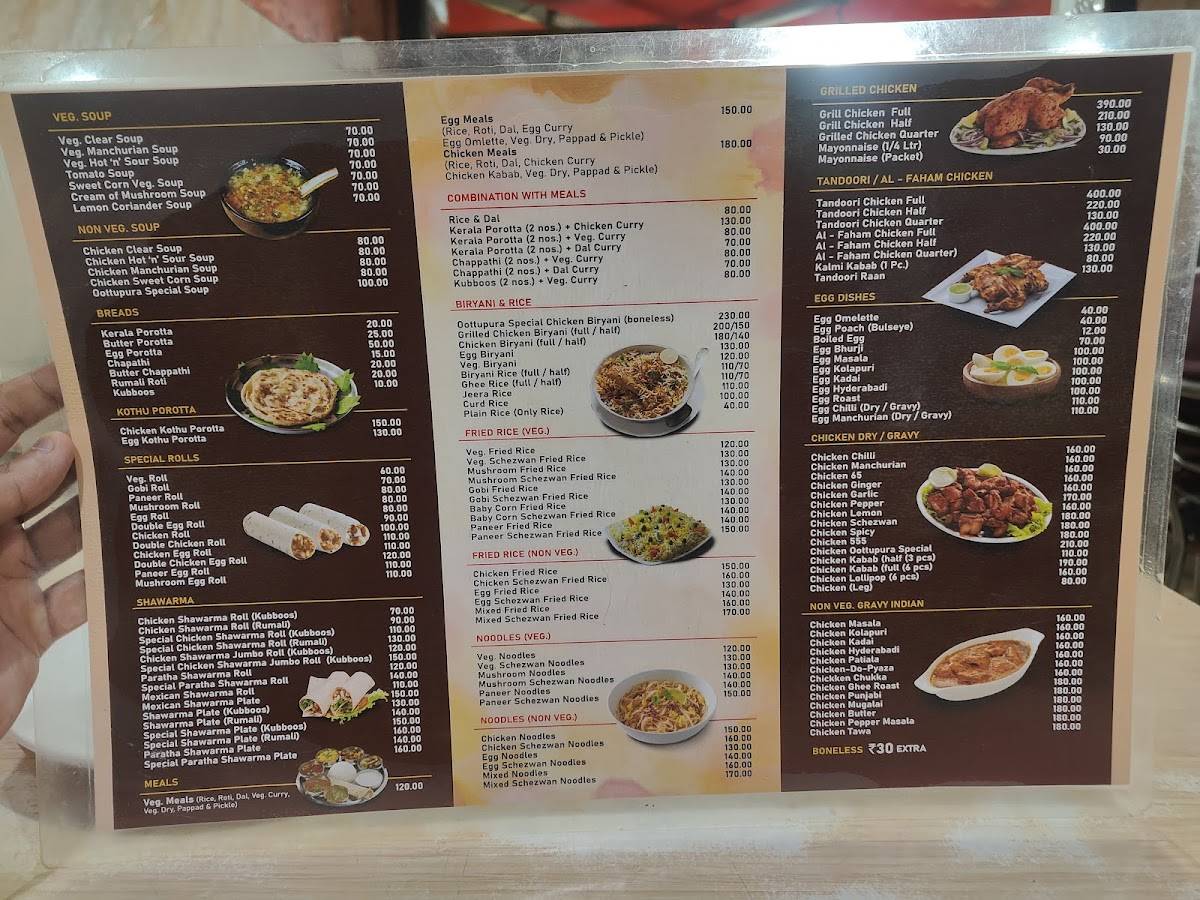 Menu at Oottupura Restaurant, Bengaluru, Shop No: 443