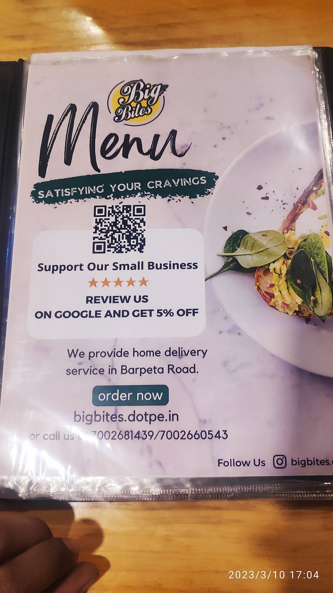 Menu at Big Bites Restaurent, Barpeta Road