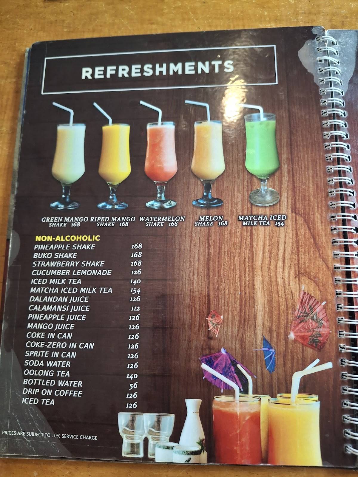 Menu at Umenoya restaurant, Biñan, 834J+MRJ