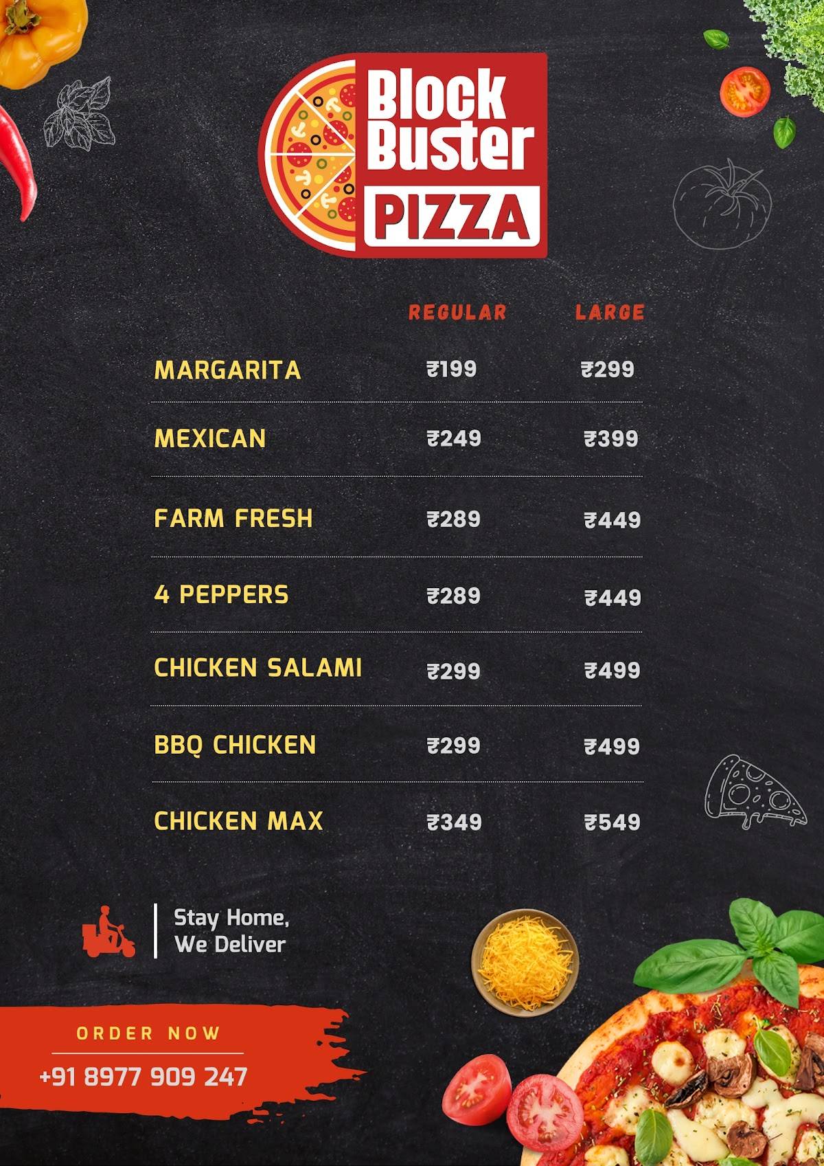 Menu at Block Buster Pizza, Hyderabad