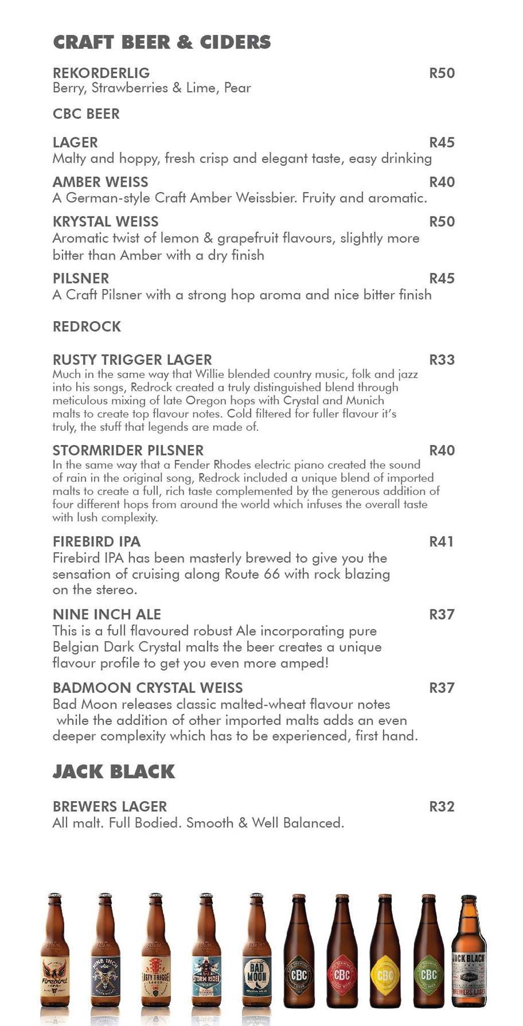 Speisekarte von Blend restaurant, Bloemfontein
