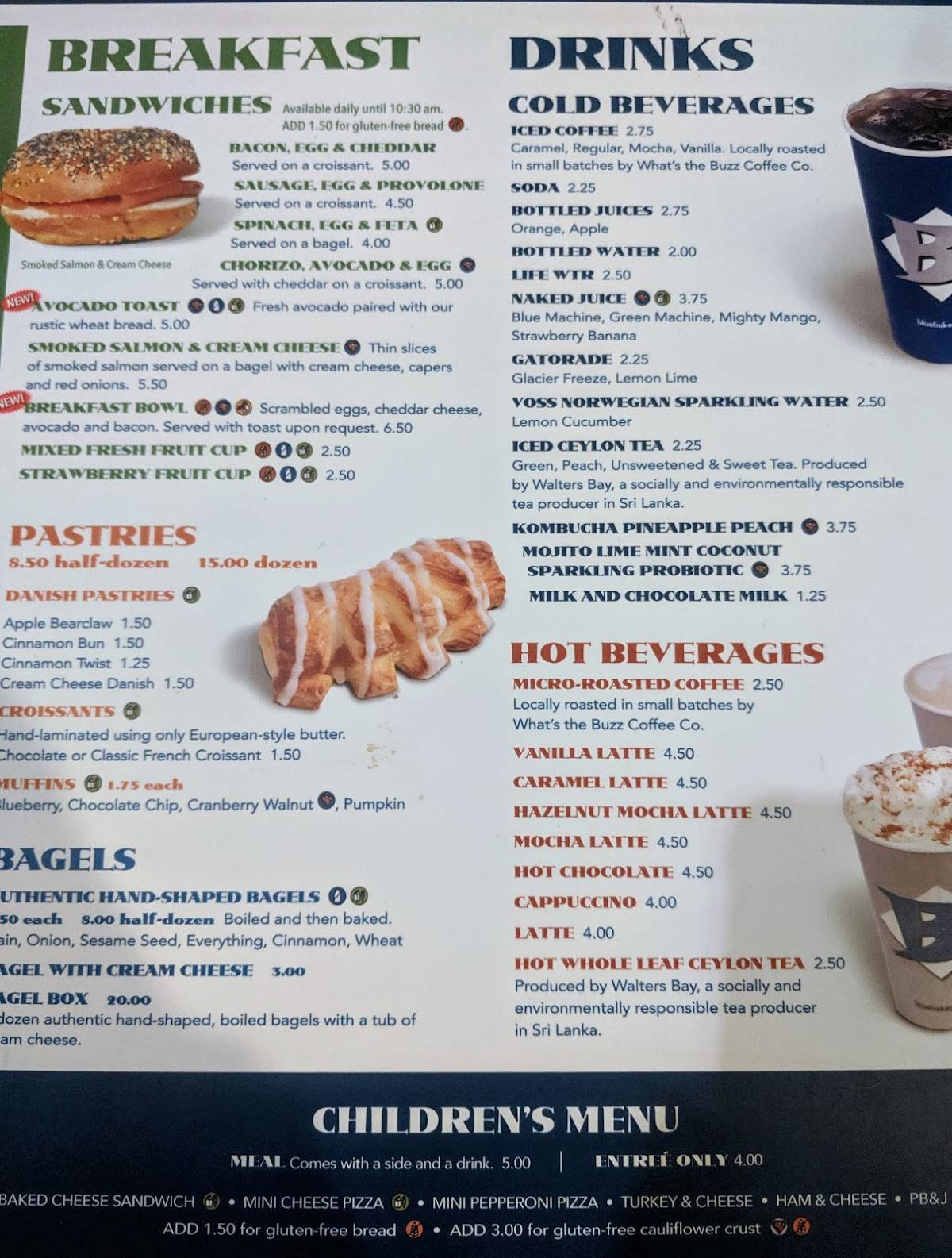 Menu at Blue Baker pizzeria, College Station, 201 Dominik Dr