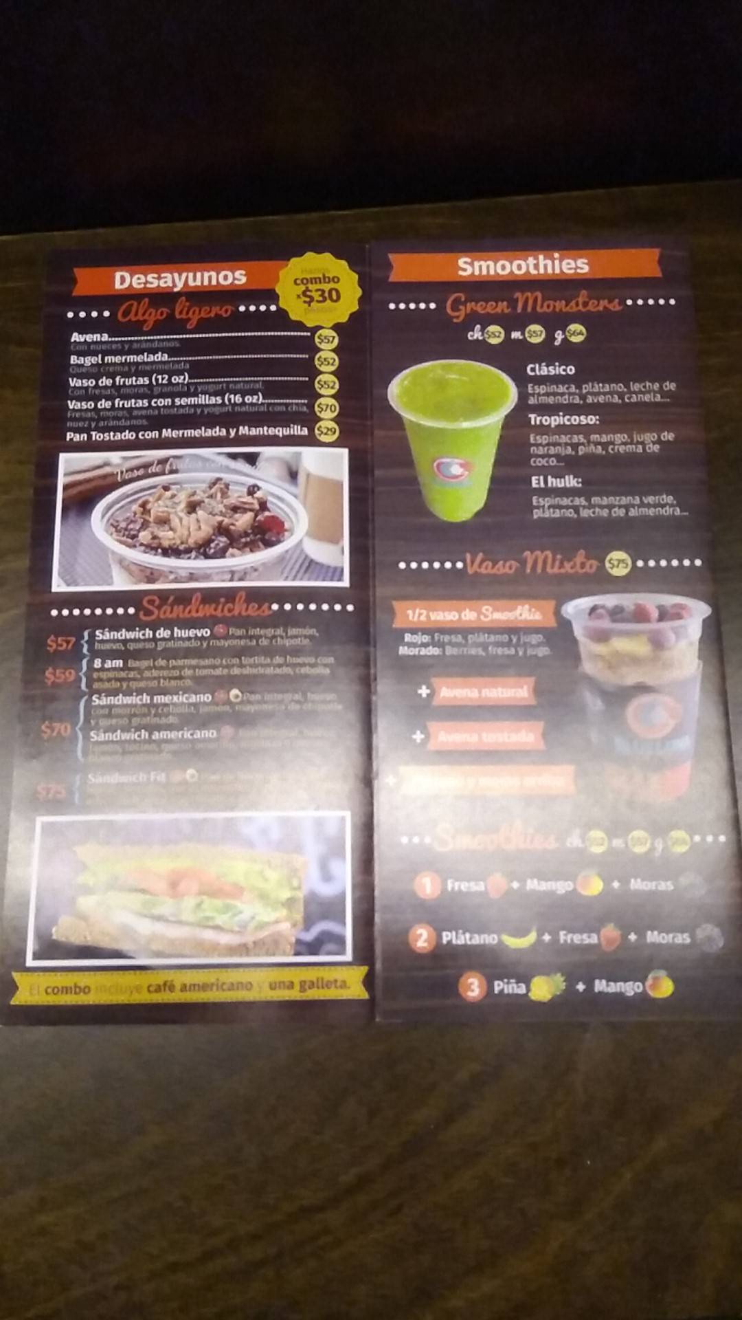 Carta del café Blue Luna Paseo del Río, Tijuana, Paseo del Río 6672 208 ...