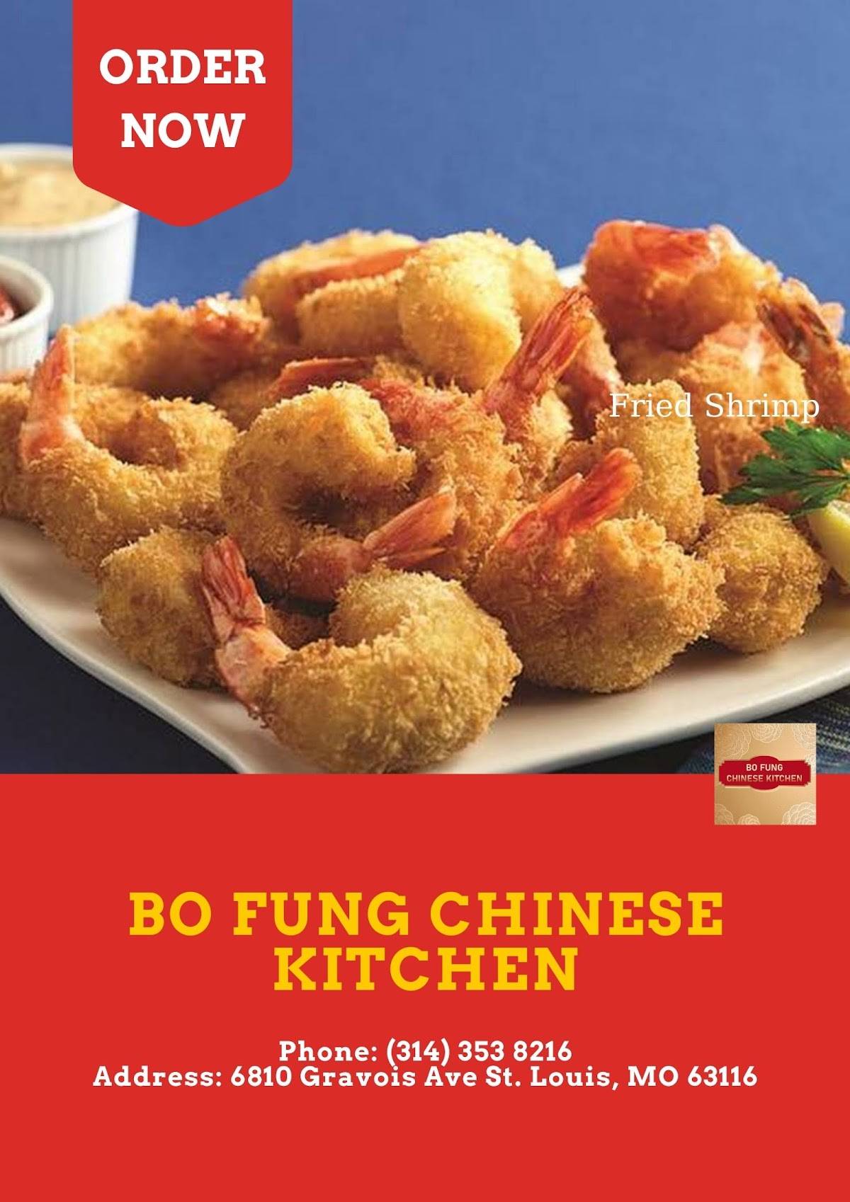 Menu at Bo Fung Chinese Kitchen restaurant, St. Louis
