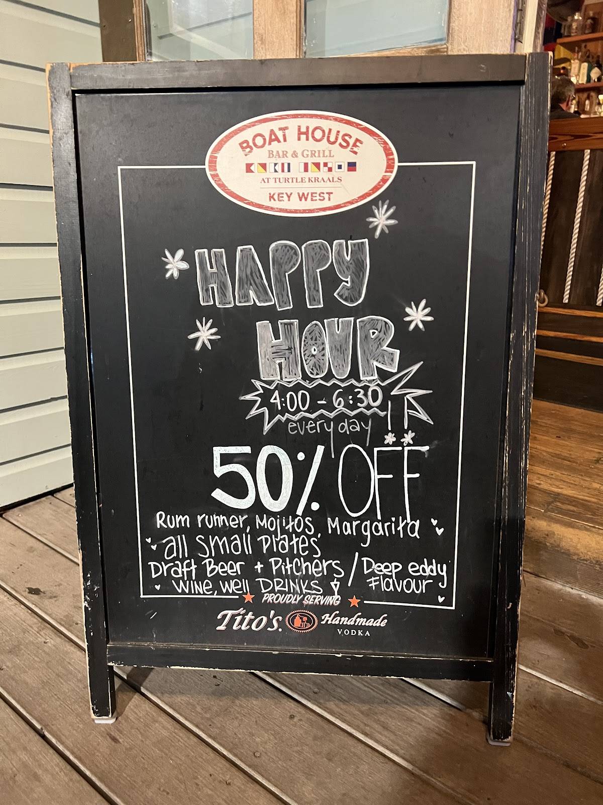 Menu at Boat House Bar & Grill, Key West, 220 Margaret Street