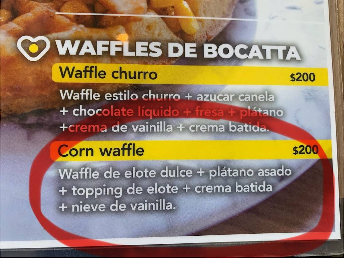 Carta del restaurante Bocatta Mexicali, Mexicali