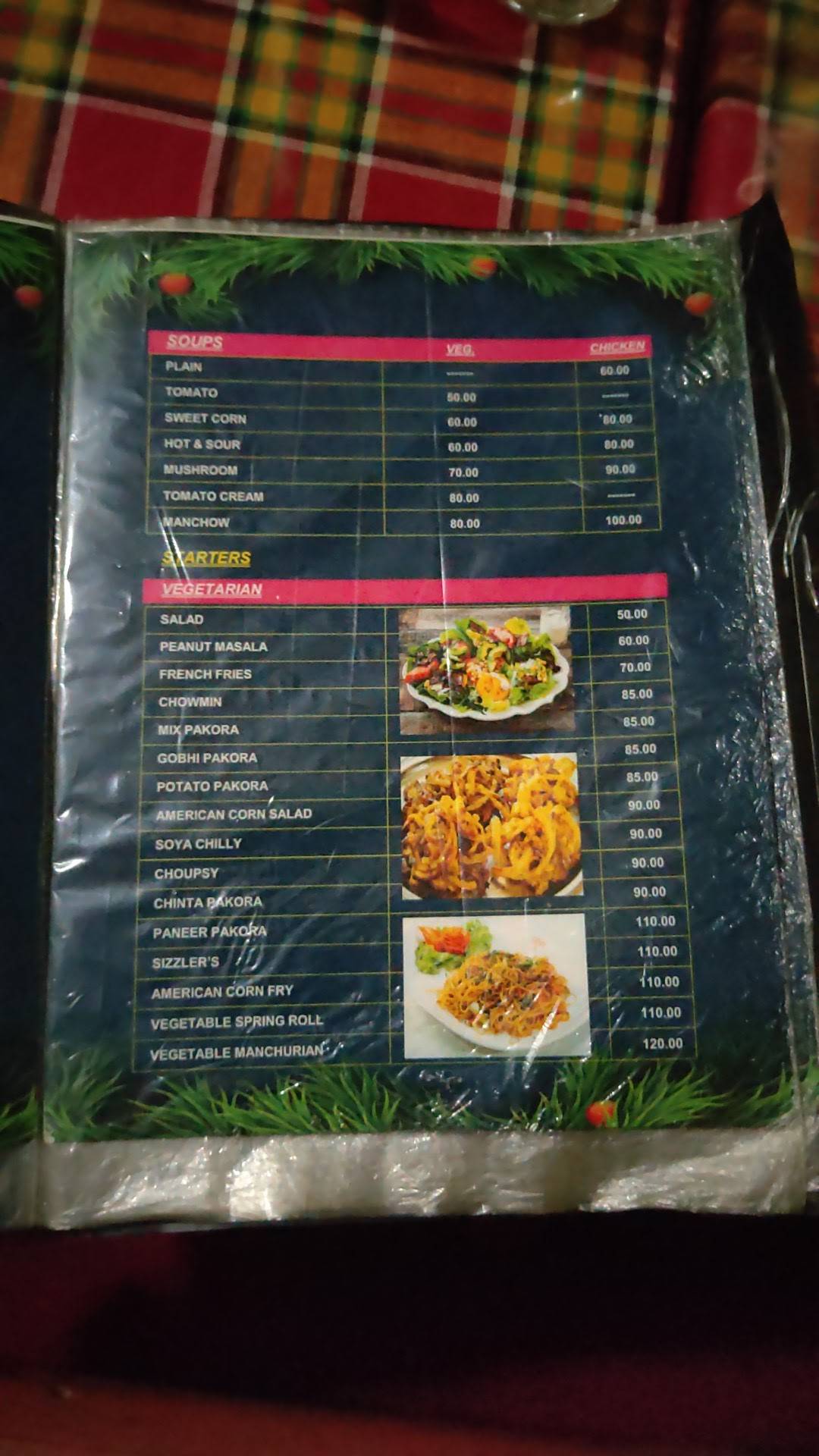 Menu at The Nature, Bokaro Steel City