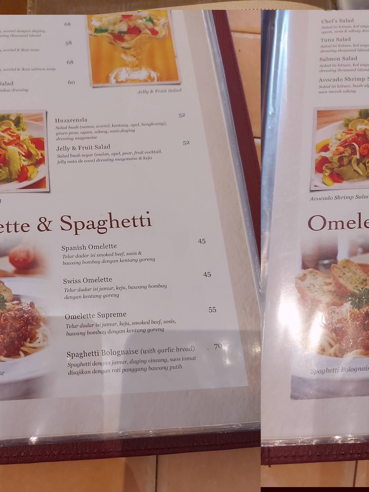 Menu at Bon Ami Restaurant, Surabaya, Jl. Dr. Soetomo No.94
