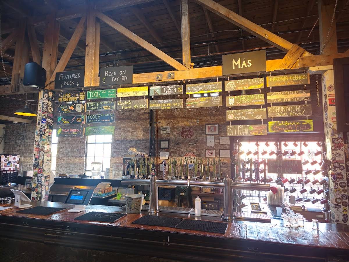 Menu at Borderlands Brewing Company restaurant, Tucson