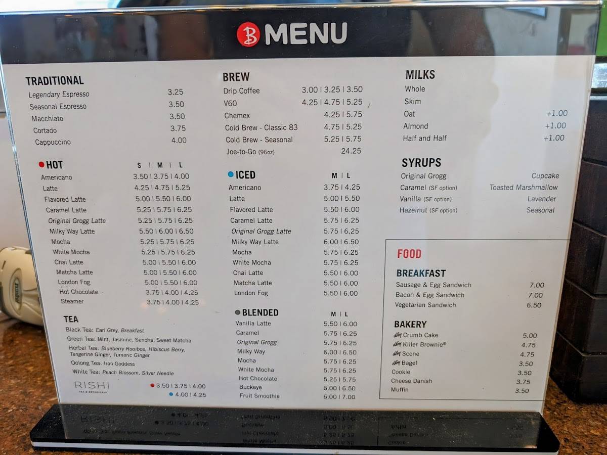 Menu at Boston Stoker Coffee Co. cafe, Troy, S Dorset Rd