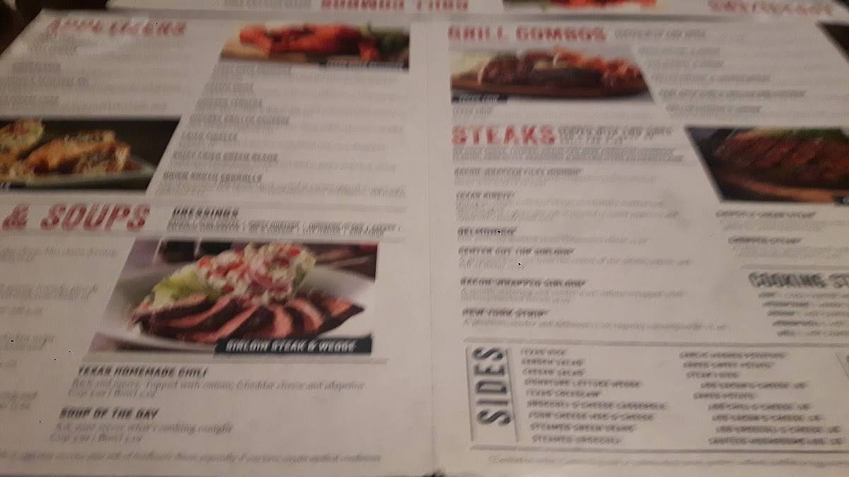 Menu at Lone Star Steakhouse, Branson